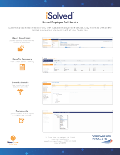 Employee Self Service with iSolved - Commonwealth Payroll & HR