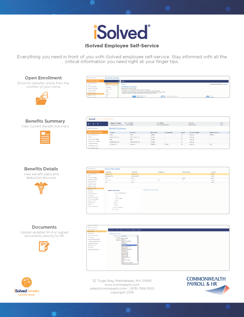 Employee Self Service with iSolved - Commonwealth Payroll & HR