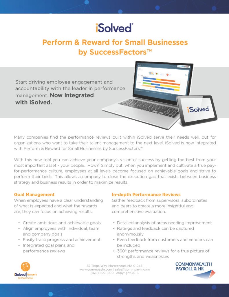 Take talent management to the next level with iSolved Perform & Reward ...