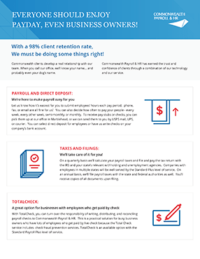 Standard Payroll TEST TABLE - Commonwealth Payroll & HR